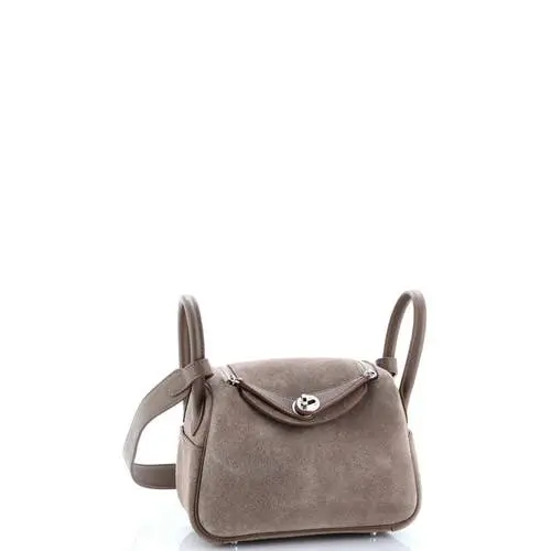 Hermès Lindy Bag Grizzly And Swift Mini - Gris Caillou