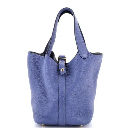 Hermès Picotin Lock Bag Clemence Pm - Blue
