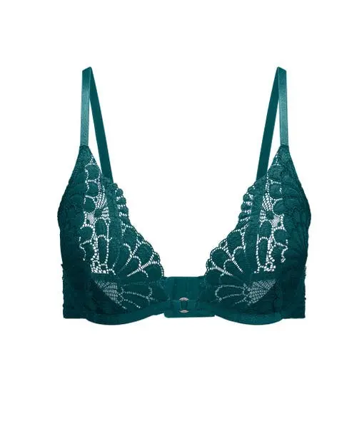ADORE ME Whitley Unlined Plunge Bra - Dark Green