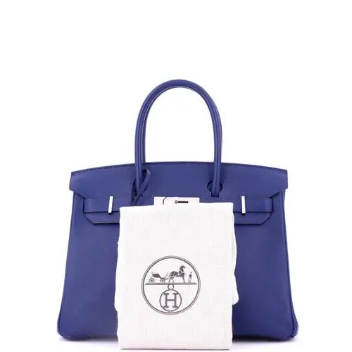 Hermès Birkin Handbag Epsom With Palladium Hardware 30 - Blue