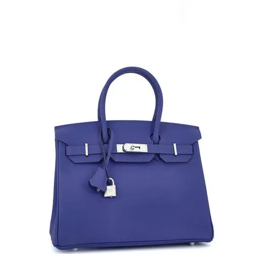Hermès Birkin Handbag Epsom With Palladium Hardware 30 - Blue
