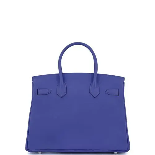 Hermès Birkin Handbag Epsom With Palladium Hardware 30 - Blue