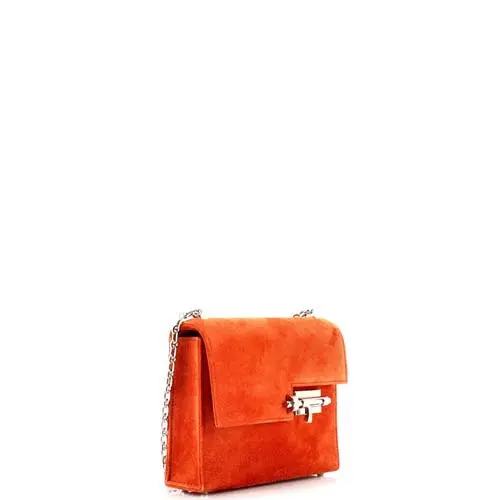 HERMES Verrou Chaine Bag Doblis Suede Mini