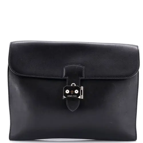 HERMES Sac A Depeches Messenger Bag Evergrain 29 - Noir