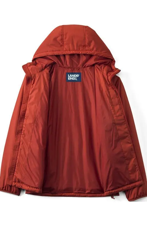 LANDS' END Featherfree Insulated Hooded Jacket - Bourbon