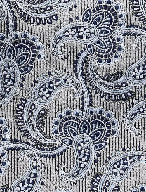 OAK HILL PREMIUM BY DXL Paisley Vines Neck Tie - Grey