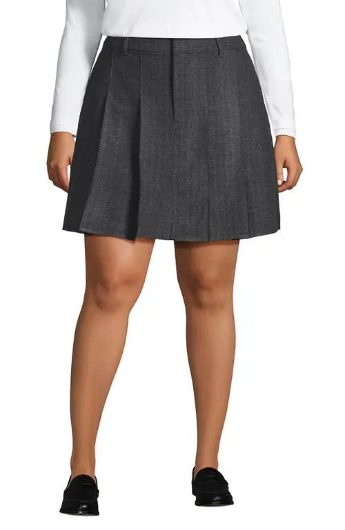 LANDS' END Flannel Pleated Mini Skirt