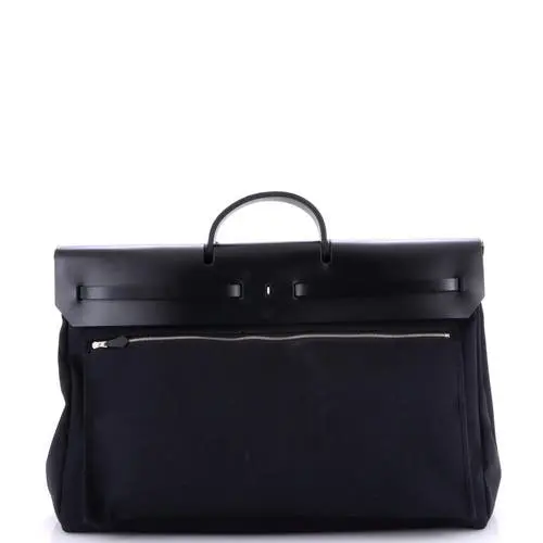 Hermès Herbag Zip Leather And Toile 50