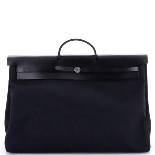 Hermès Herbag Zip Leather And Toile 50