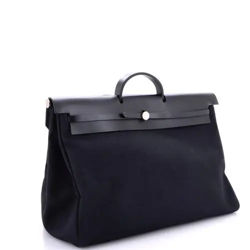 Hermès Herbag Zip Leather And Toile 50