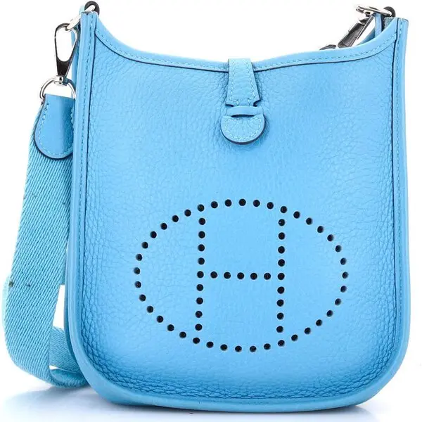 HERMES Evelyne Bag Gen Iii Clemence Tpm - Turquoise