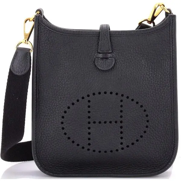 HERMES Evelyne Bag Gen Iii Clemence Tpm - Noir