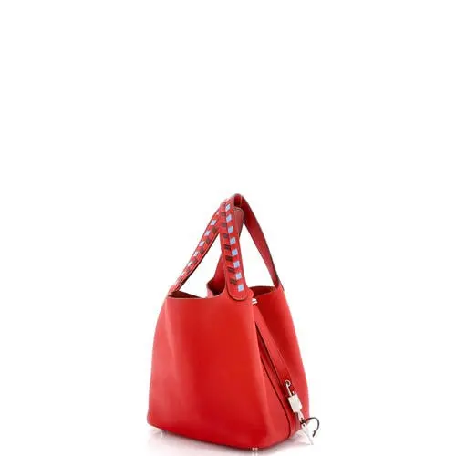 Hermès Picotin Lock Bag Tressage Epsom Pm - Red