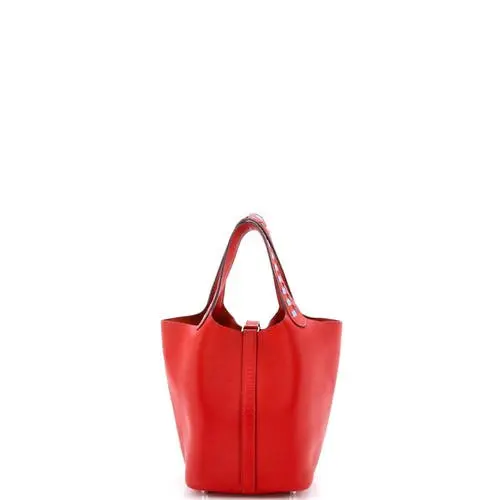 Hermès Picotin Lock Bag Tressage Epsom Pm - Red