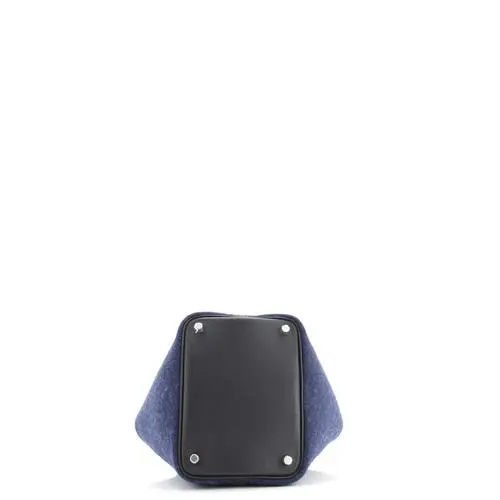 Hermès Picotin Lock Bag Felt With Leather Pm - Blue