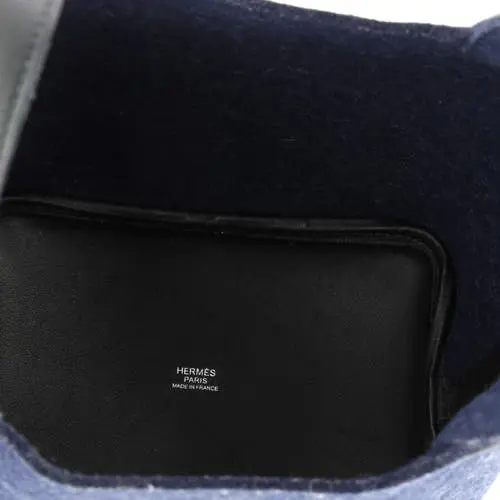 Hermès Picotin Lock Bag Felt With Leather Pm - Blue