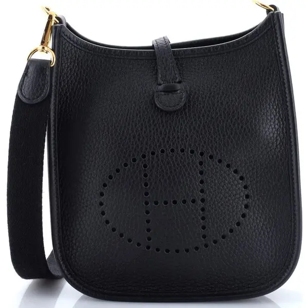 HERMES Evelyne Bag Gen Iii Clemence Tpm - Noir