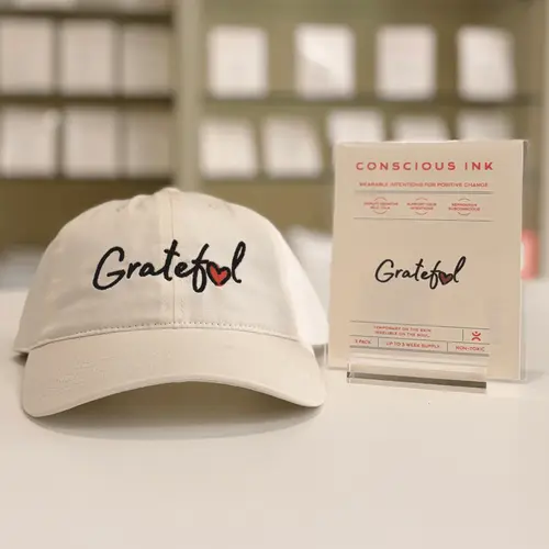 CONSCIOUS INK Grateful Access Cap - Faded Bone