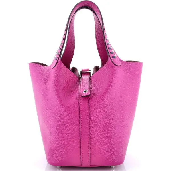 Hermès Picotin Lock Bag Tressage Epsom Pm - Pink