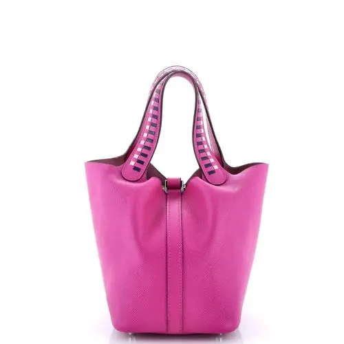 Hermès Picotin Lock Bag Tressage Epsom Pm - Pink