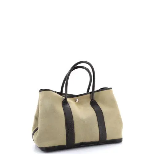 Hermès Garden Party Tote Toile And Leather 36 - Beige