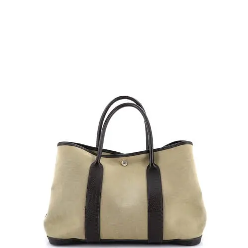 Hermès Garden Party Tote Toile And Leather 36 - Beige