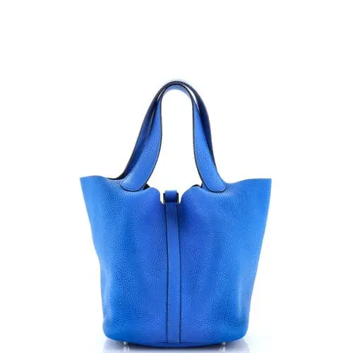 Hermès Picotin Lock Bag Clemence Mm - Blue