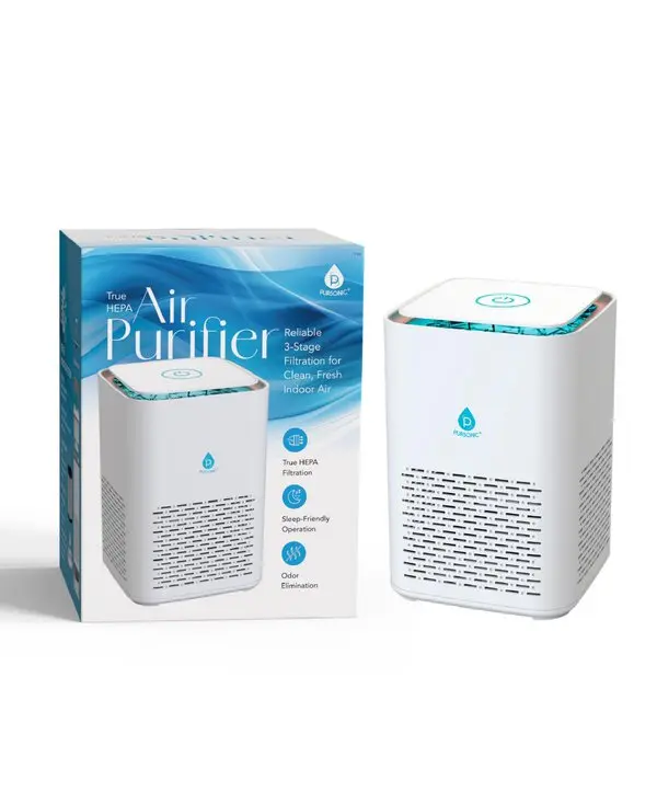PURSONIC True Hepa Air Purifier – Compact Power For Cleaner Air - White