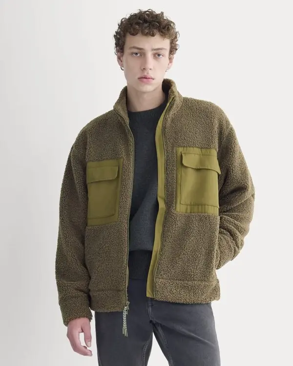 Everlane Retrack Fleece Zip-up - Beech