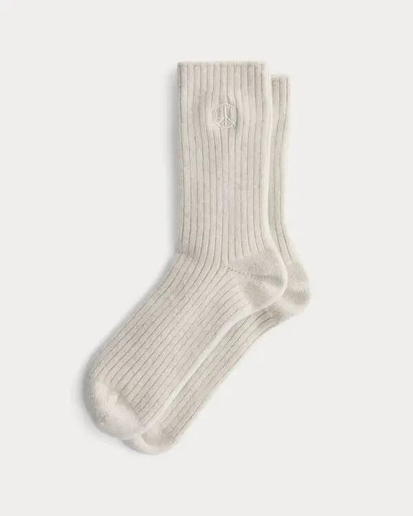 Everlane X Peace & Quiet Cashmere Socks - Bone