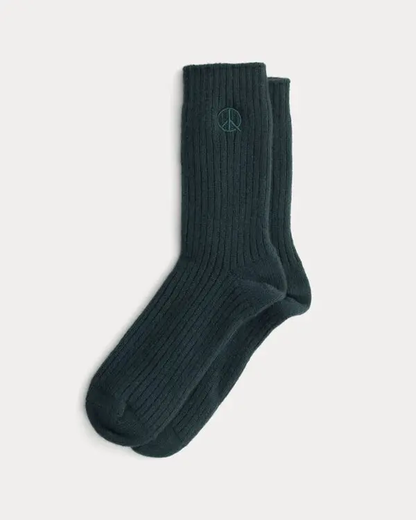 Everlane X Peace & Quiet Cashmere Socks - Pine