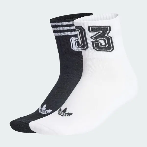 Adidas 3 Stripes 03 Quarter Socks 2 Pairs