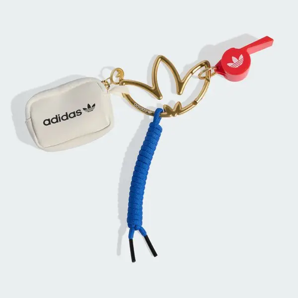 Adidas Key Chain - Gold Metallic / Semi Lucid Red / Blue