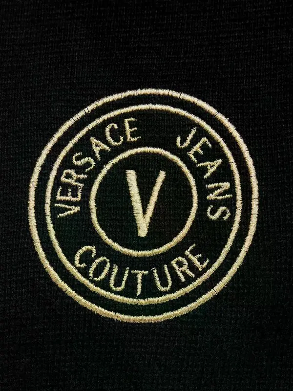 Versace Logo-embroidered Roll-neck Sweater