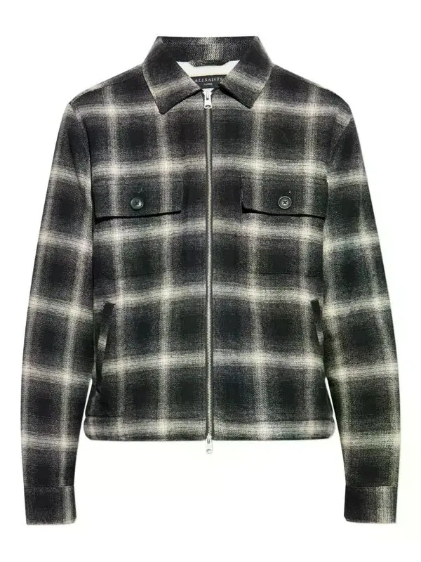 ALLSAINTS Bayo Plaid Zip-up Overshirt