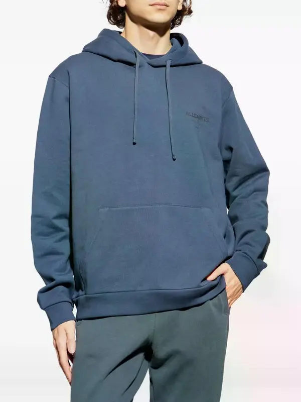 ALLSAINTS Logo-print Hoodie - Blue