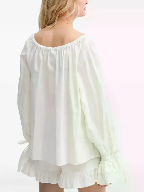 Sleeper Tie Ruffle Blouse