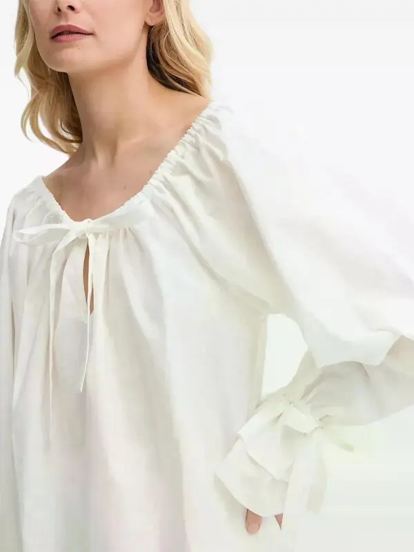 Sleeper Tie Ruffle Blouse