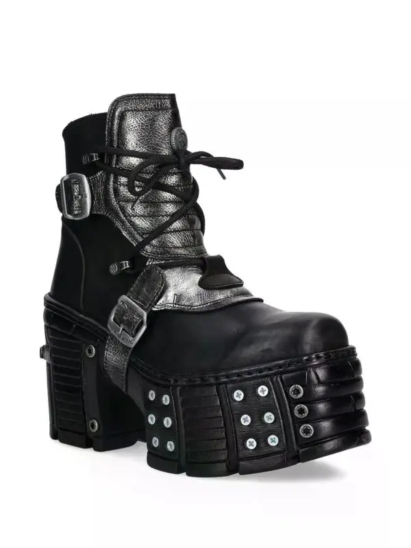 NEW ROCK 120mm Buckle Platform Boots