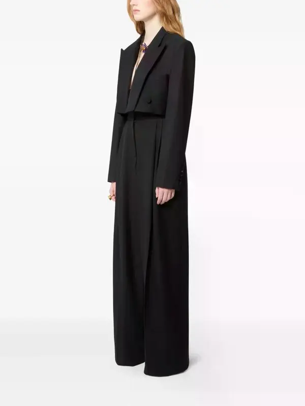 Nina Ricci Wool Cropped Double-breasted Blazer