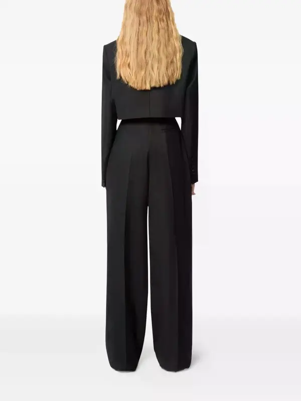 Nina Ricci Wool Cropped Double-breasted Blazer