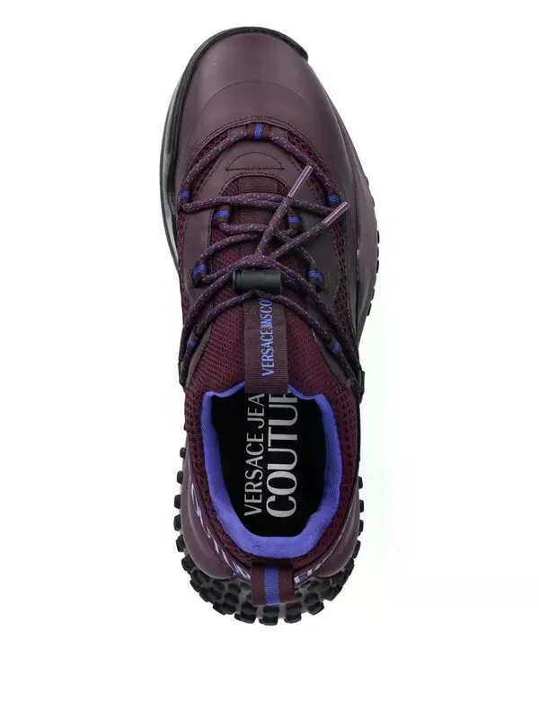 Versace Logo Detail Lace-up Sneakers - Red