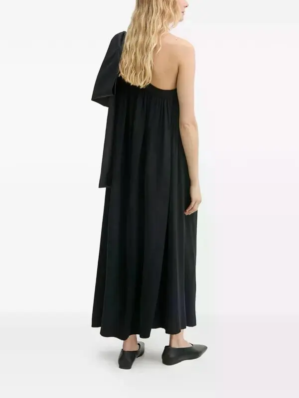 Sleeper Bow One-shoulder Midi Dress