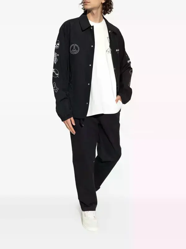 ALLSAINTS Embroidered-logo Cotton Trousers