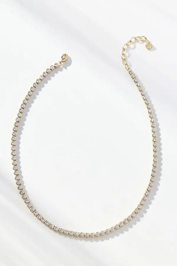 HART Bezel Tennis Necklace - Gold