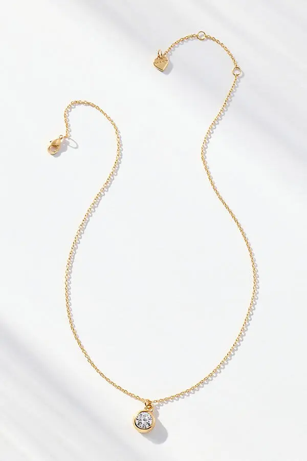 HART Bezel Charm Necklace - Gold