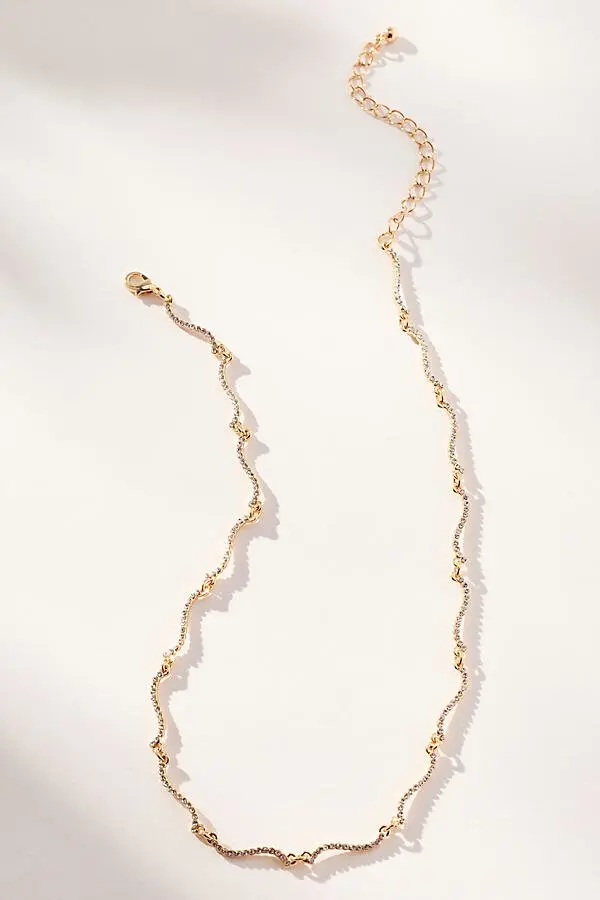 Anthropologie Delicate Swish Necklace - Gold