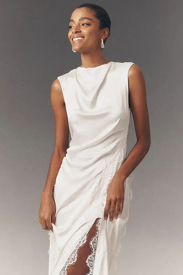 Shona Joy Allegra Column Maxi Dress - Ivory | Editorialist