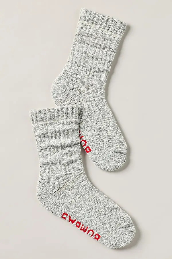 BOMBAS Marl Crew Calf Socks - Sage Haze
