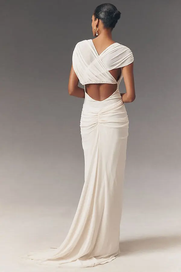 Bec & Bridge Draped V-neck Gown